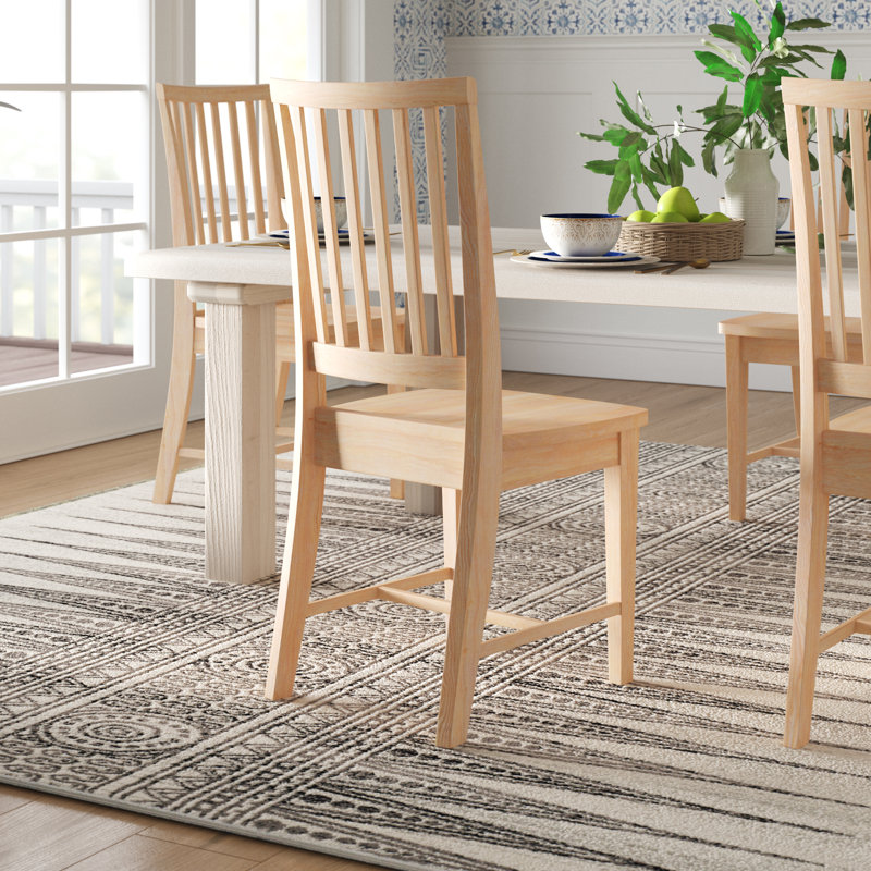 Mistana™ Lynn Solid Wood Slat Back Side Chair In Unfinished And Reviews